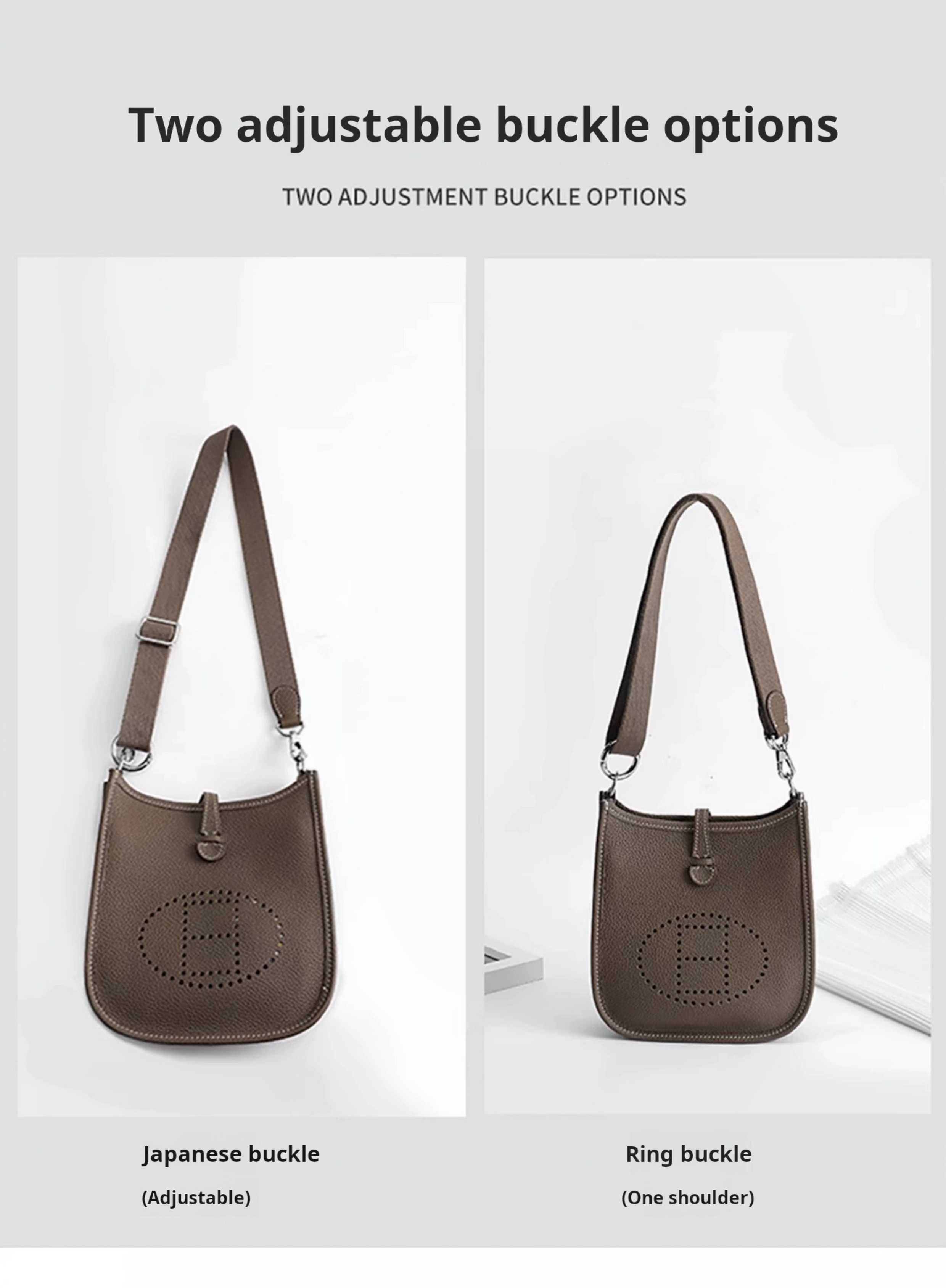 Evelyn mini bag shoulder strap adjustable buckle strap shortened buckle ...