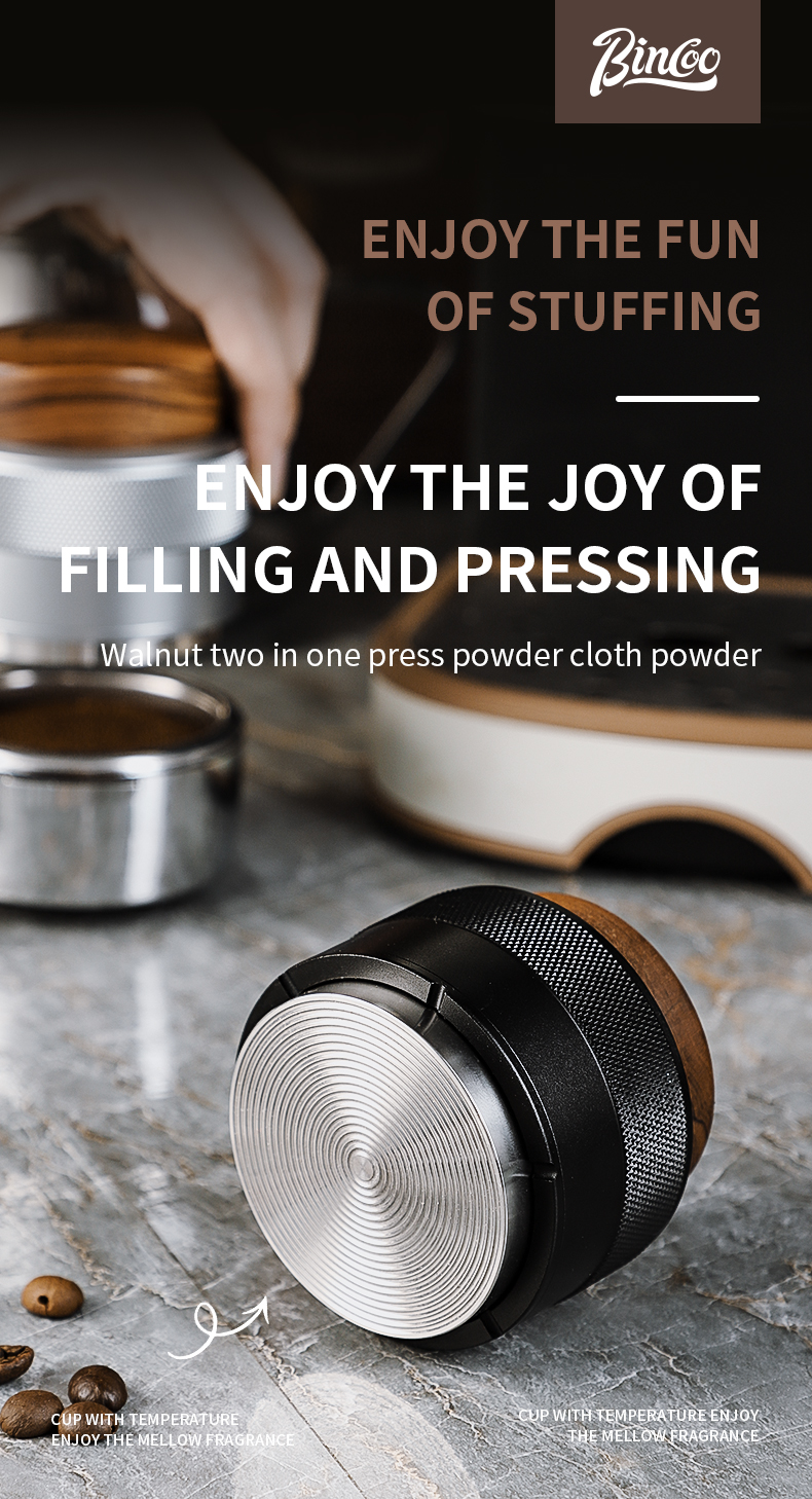 BINCOO Threaded Coffee Press Tamper Powder Dispenser Press Hammer 2 in ...