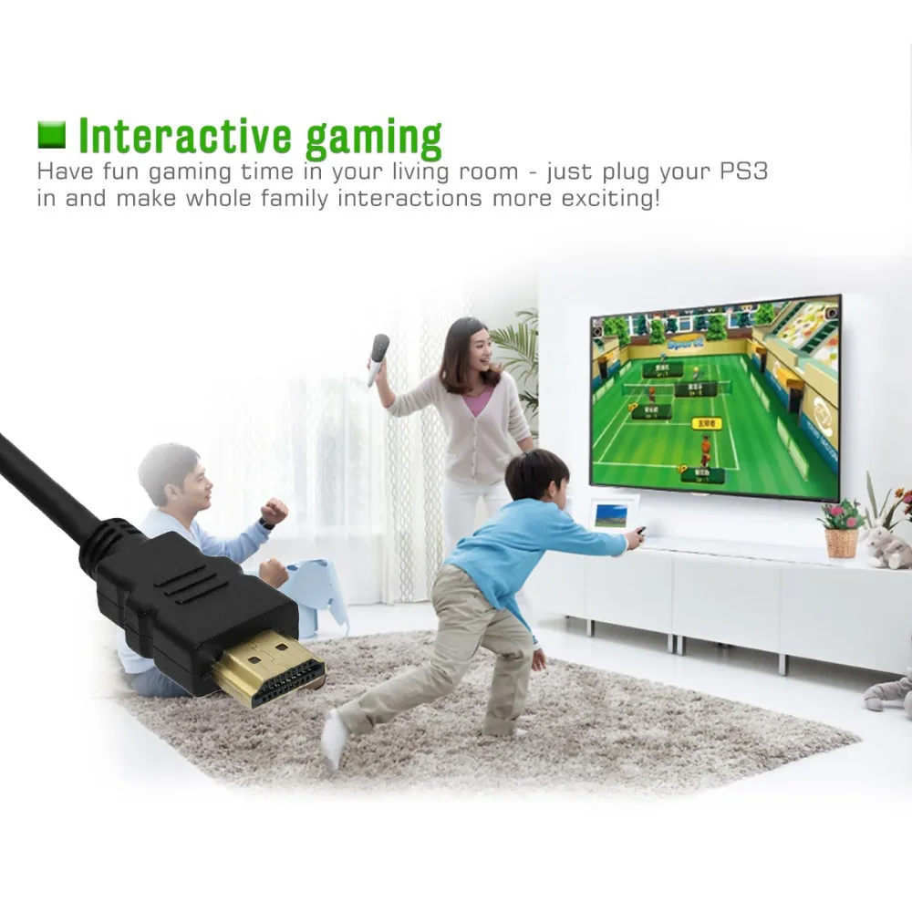 [Shopee Choice] HDMI-compatible Cable Video Cables Gold Plated 1.4 4K ...