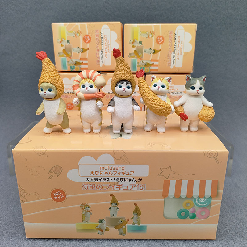 18 Style With Box Cartoon Anime Mofusand Shark Cat Frying Shrimp Tiger ...