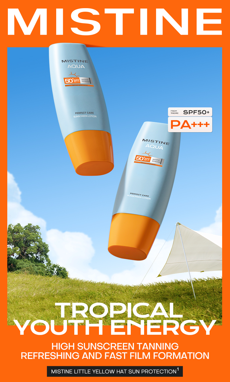 2024 Version MISTINE Sunscreen Sunblock Moisturizer Facial/Body Cream UV Shield SPF50+ PA ...