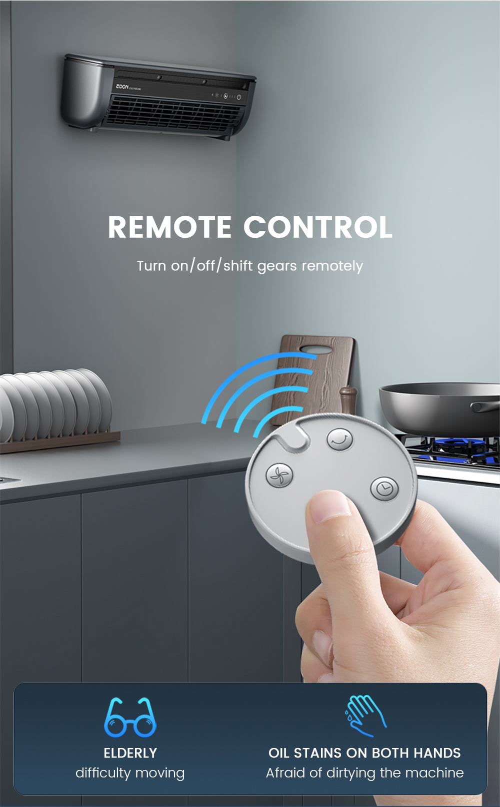 EDON E868 Wall-Mounted Air Cooling Fan 15W Power Quick Cooling Easy To ...