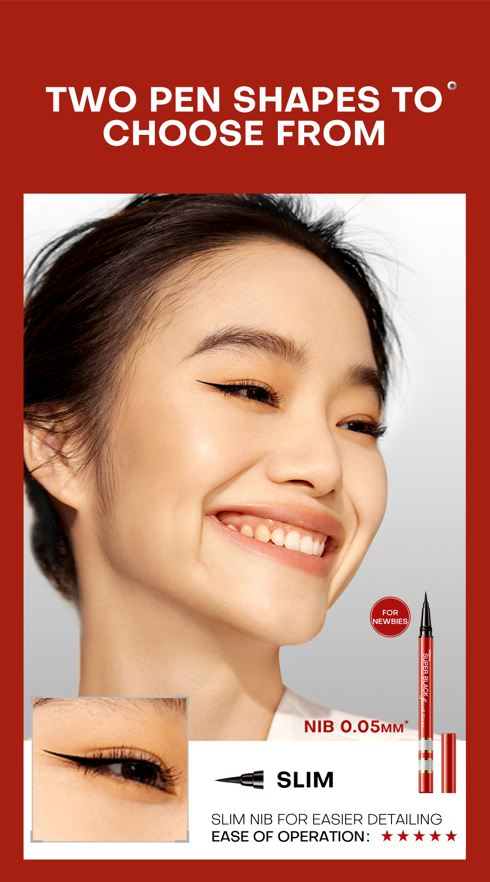 MISTINE Tattoo Master Black Liquid Eyeliner Super Slim No-skip For ...