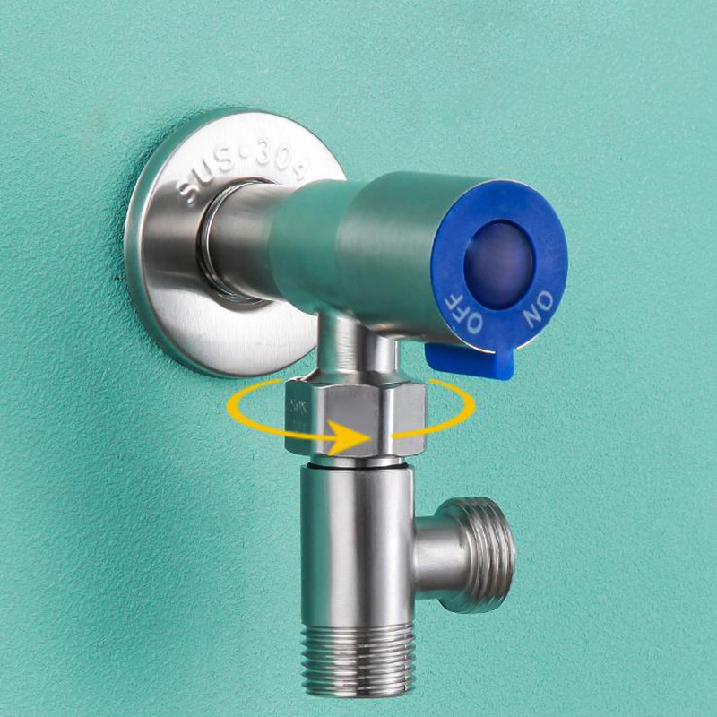Faucet 304 Stainless Steel Three-Way Water Divider Valve Adapter One ...