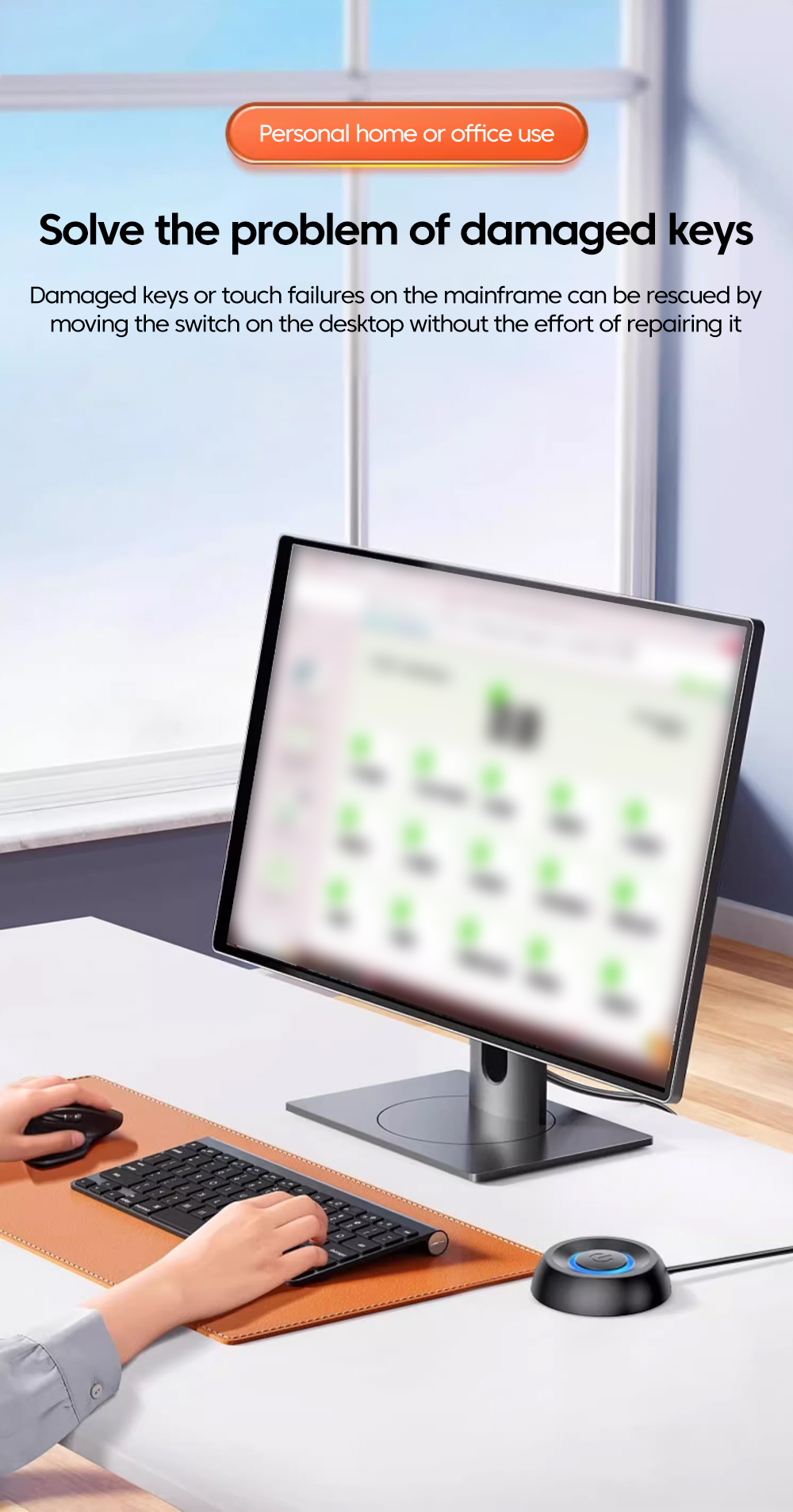 PC Power Button Desktop PC Computer Case Power Switch On Off HDD Push ...