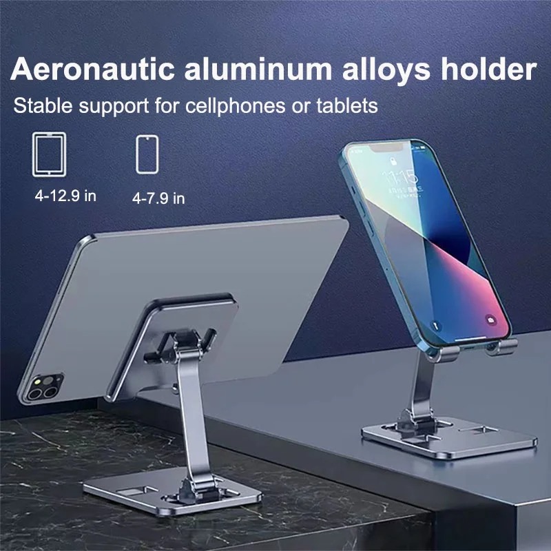 Folding Portable Desktop Metal Mobile Phone Stand Desk Lazy Stand ...