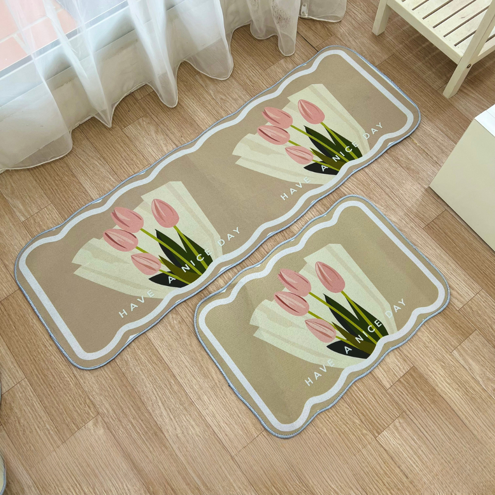 Crystal velvet sunflower floor mat bathroom bathroom absorbent foot mat ...