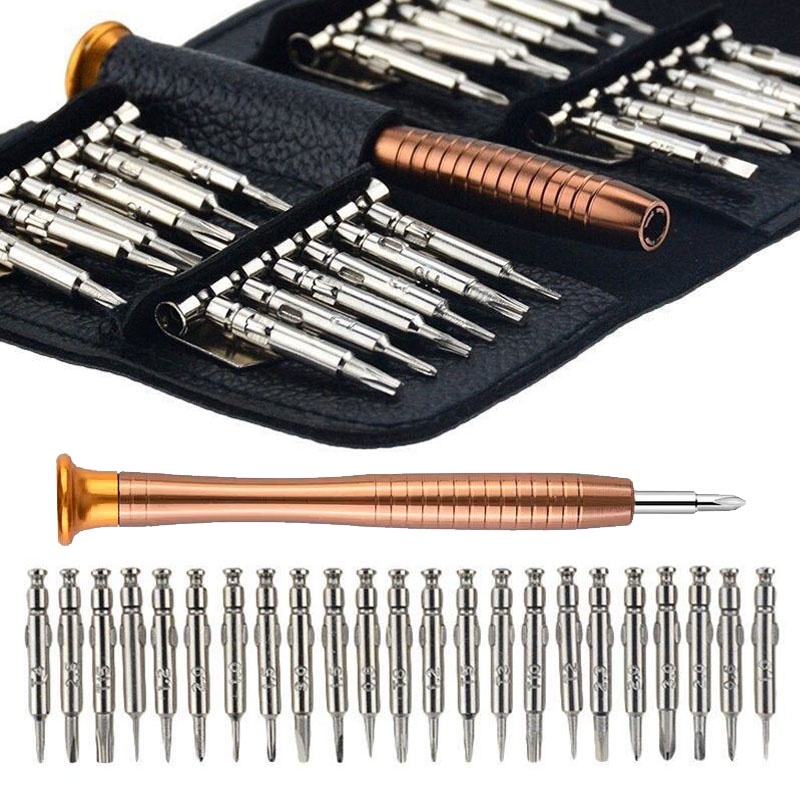 25-in-1 Screwdriver Set with Leather Case for Multi-Functional ...