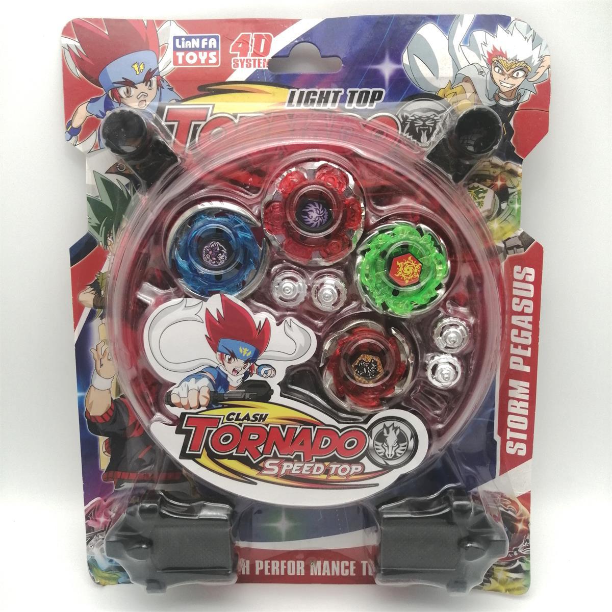 Metal Fusion Spinning Tops Galaxy Fury 4D System Gyros with Launcher ...