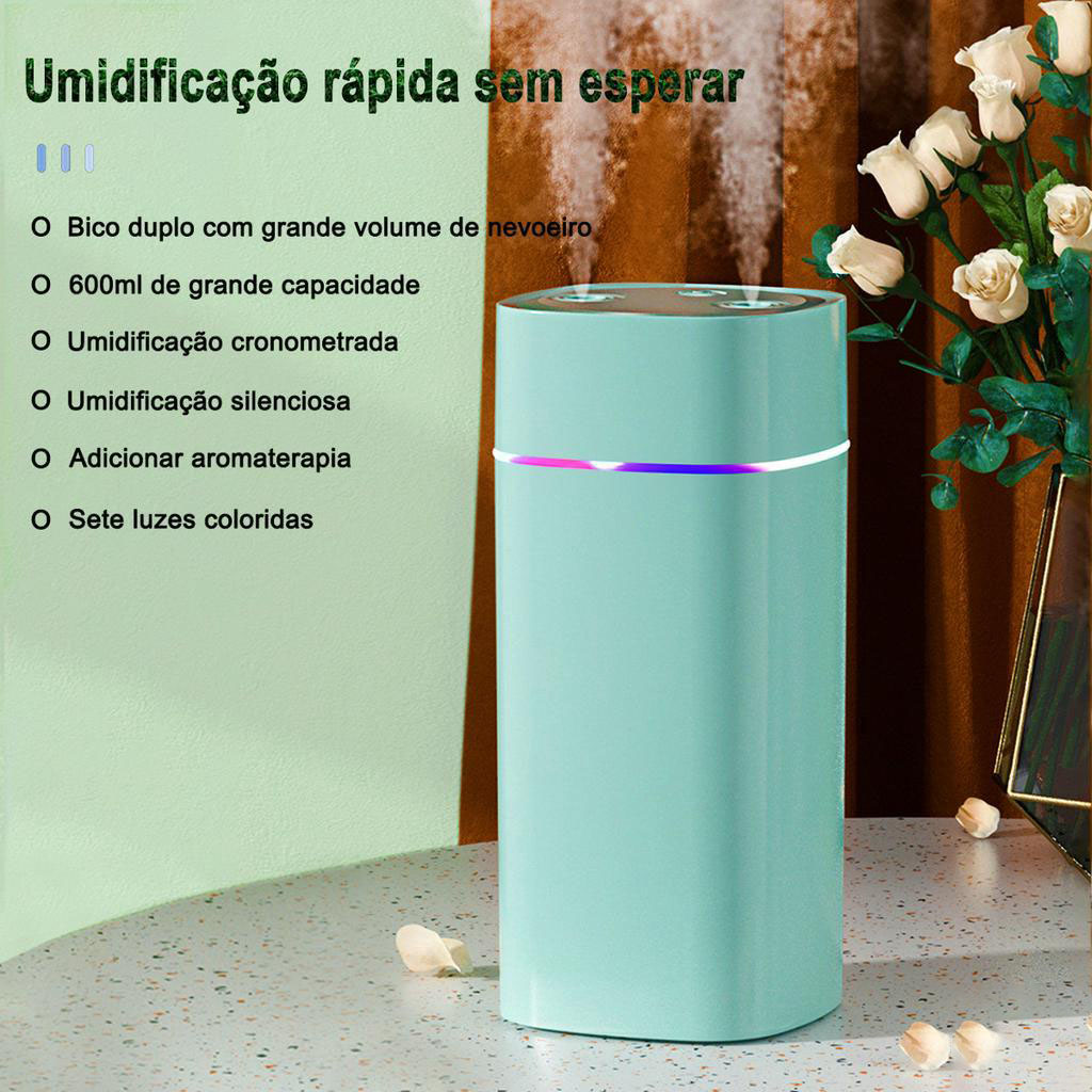 Ultrasonic Air Humidifier Large USB Air Freshener with Portable Double ...