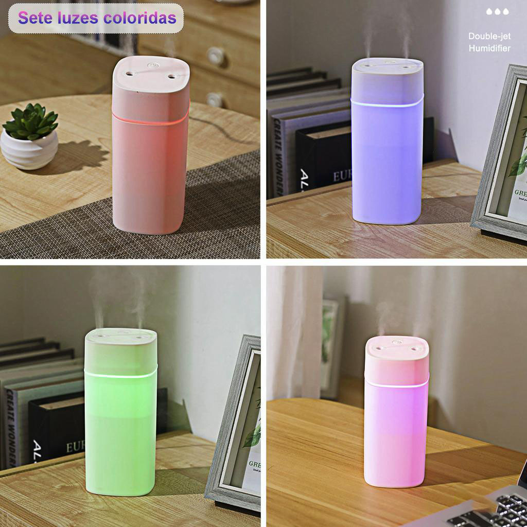 Ultrasonic Air Humidifier Large USB Air Freshener with Portable Double ...