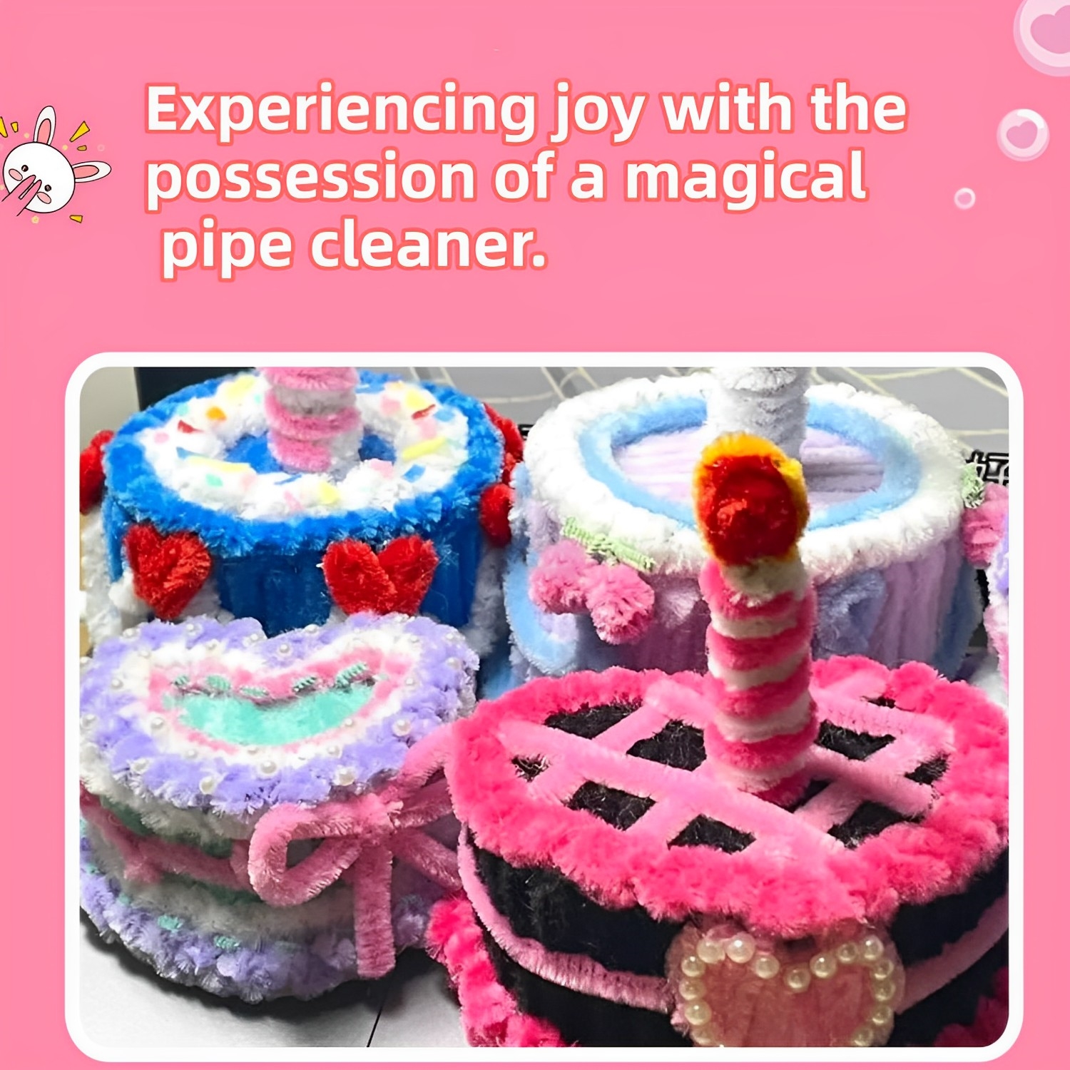 100pcs DIY Pipe Cleaners Bulk, chenille stems value pack, colorful pipe ...