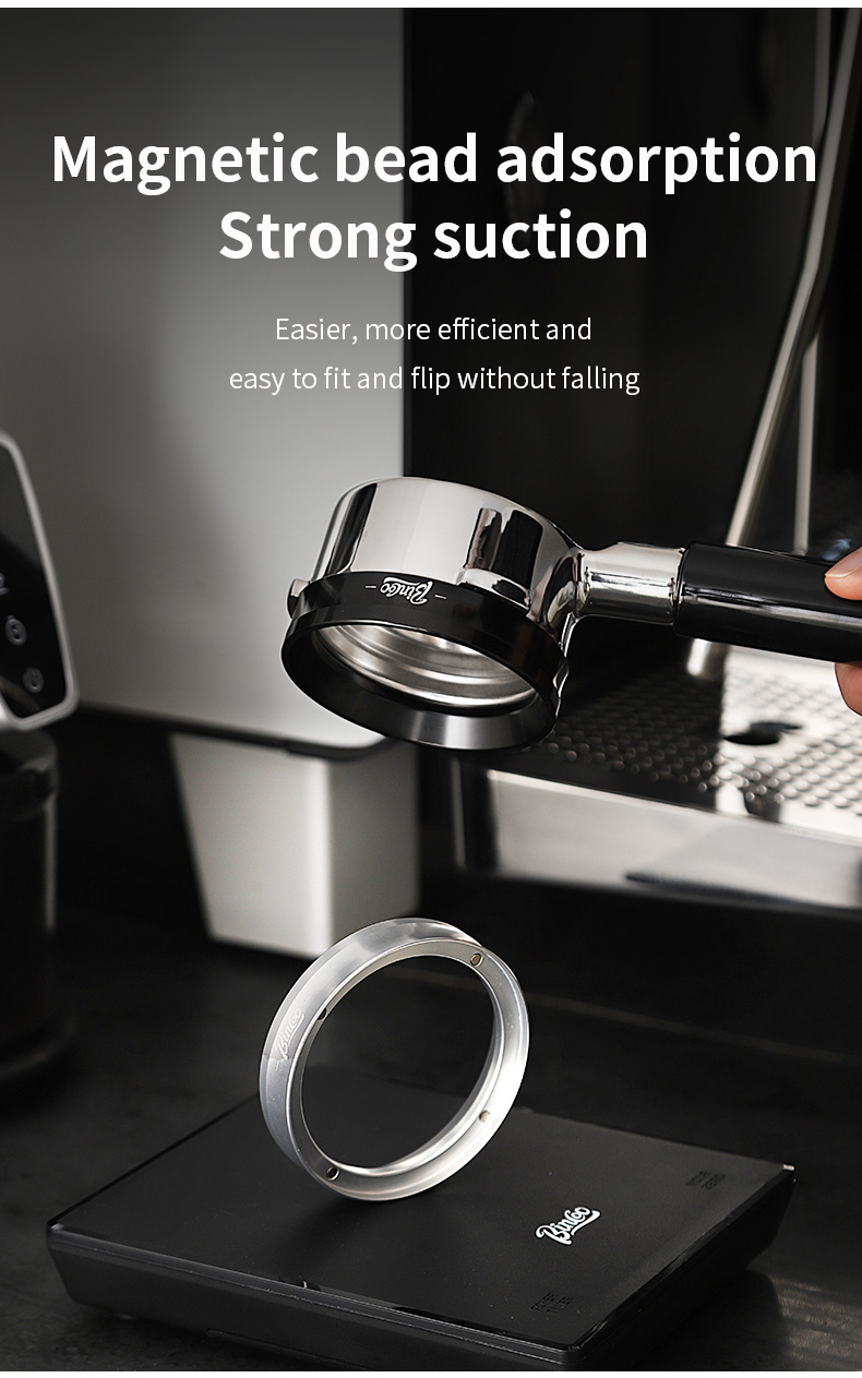 BINCOO Coffee Machine Handle Magnetic Powder Receiving Ring Anti-flying ...