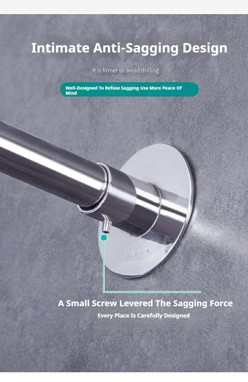 Shower Shower curtain pole track pole, L-shaped stainless steel curved ...