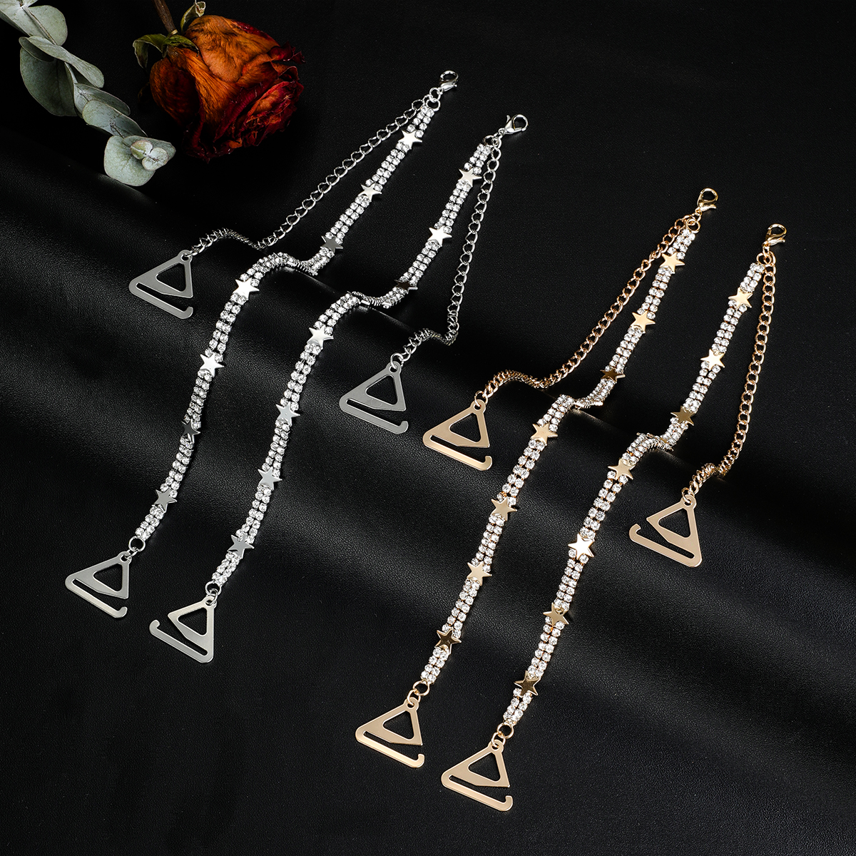 Style Rhinestone Bra Straps: Star/Moon/Heart/Chain/Pearl for Dresses ...