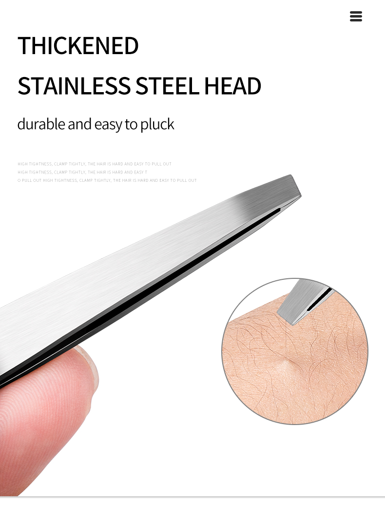 Precision Eyebrow Tweezers Lash Extension Slanted Puller Stainless ...