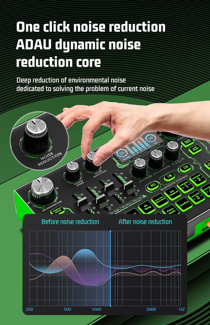 2025 KoorFly Sound Card KF01 Mixer Capacitance Microphone Set Eliminate ...