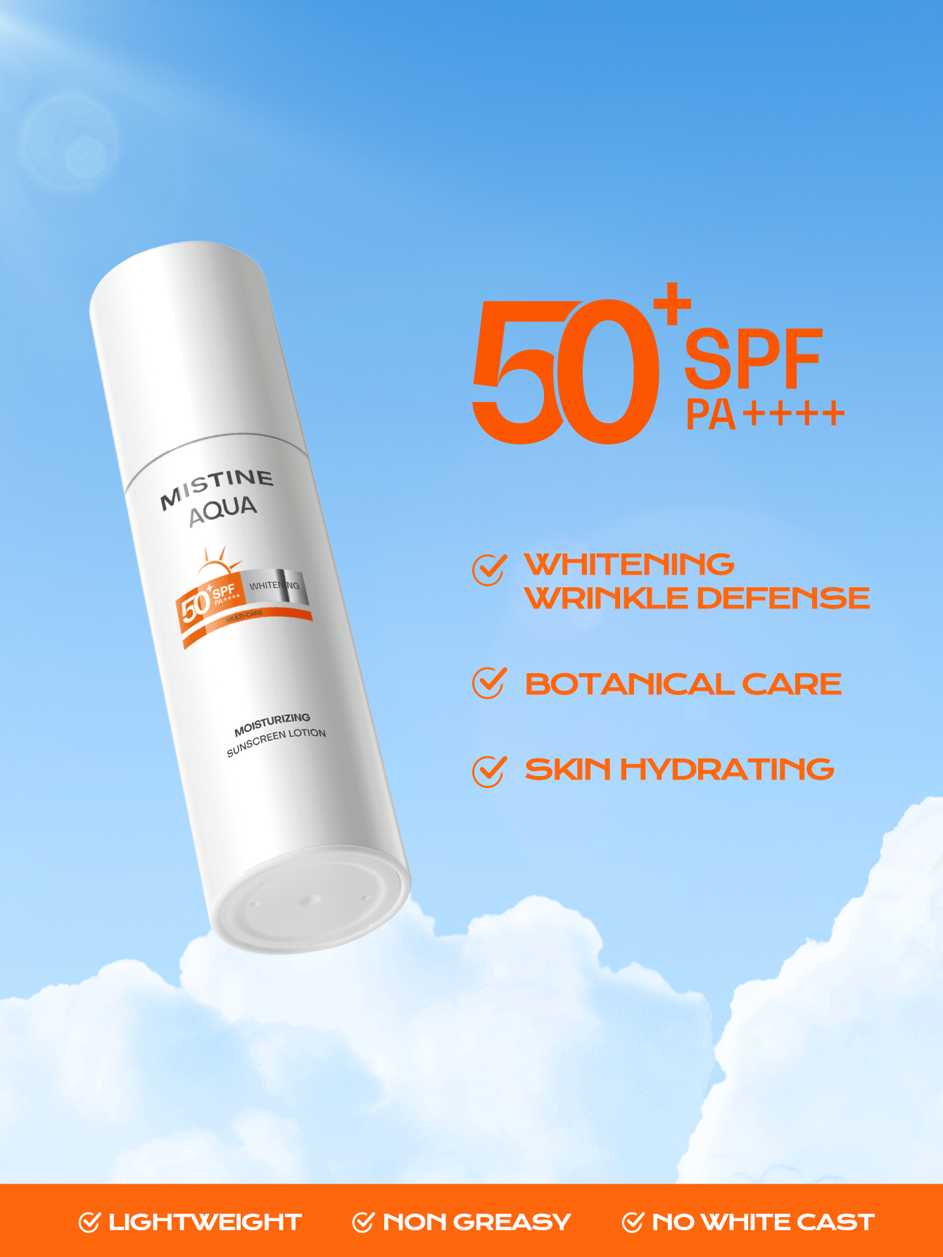 Mistine Essence Sunscreen Whitening Primer Facial Sunscreen 40ml SPF50 ...