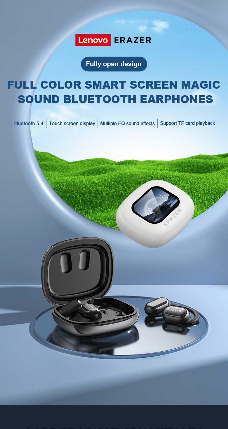 Lenovo ERAZER XP2 Wireless Bluetooth Earphone with Touch Screen Display ...