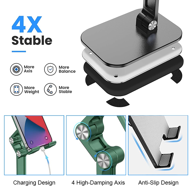 Portable Collapsible Phone Stand Adjustable Height Multi-angle Free ...