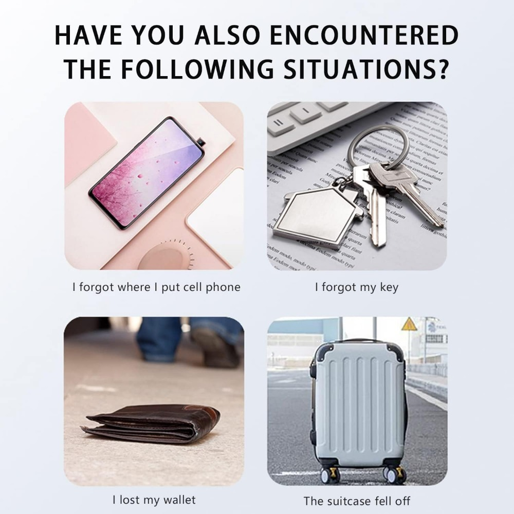 Circular Bluetooth Tracker Compatible with iOS/Android Bluetooth Alarm ...