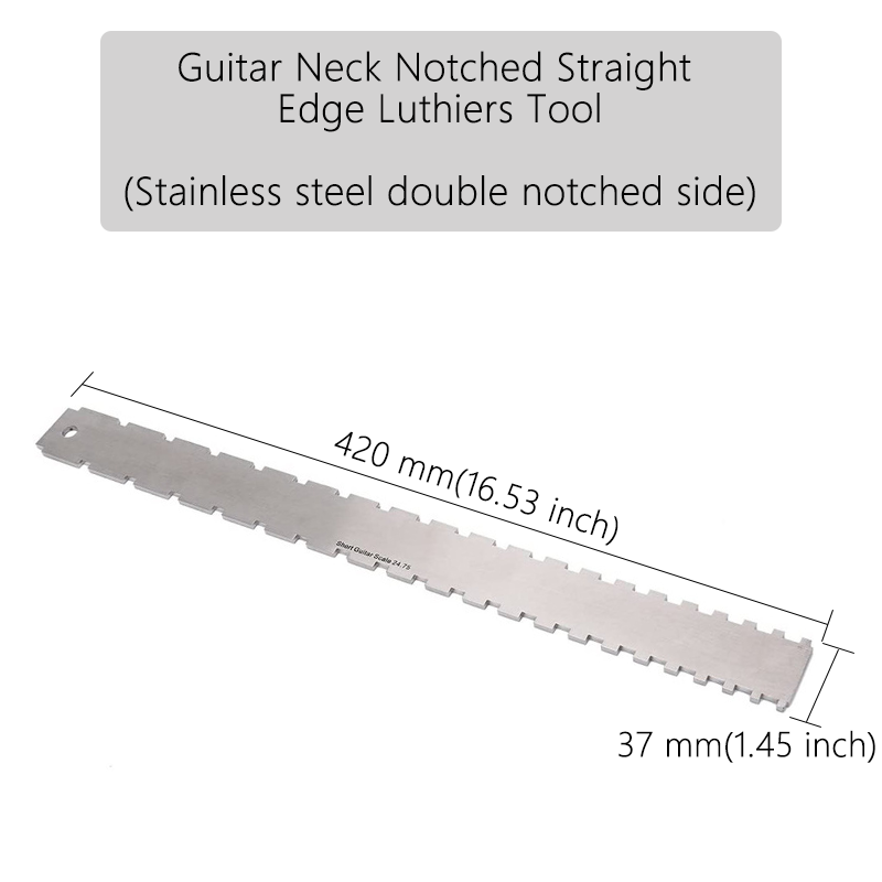 3 PCS/1 Set Guitar Neck Notching Tool, String Action Ruler Gauge, And ...