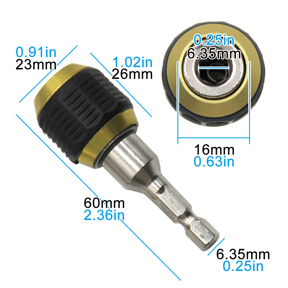 1PCS 60/150mm Quick-release Hexagon Drill Bit Coupling Hexagon Shank ...
