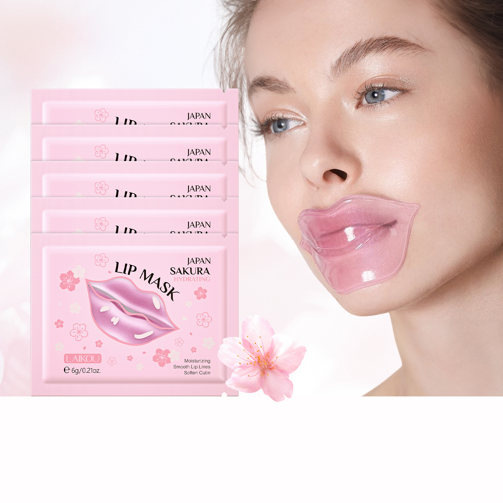 LAIKOU Strawberry Lip Mask 18g Nourishing Moisturizing Lips Care Fade ...