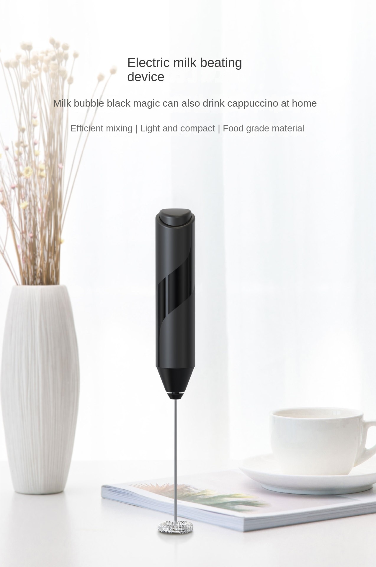 Egg beater, handheld electric milk beater, milk and coffee mixer, mini ...