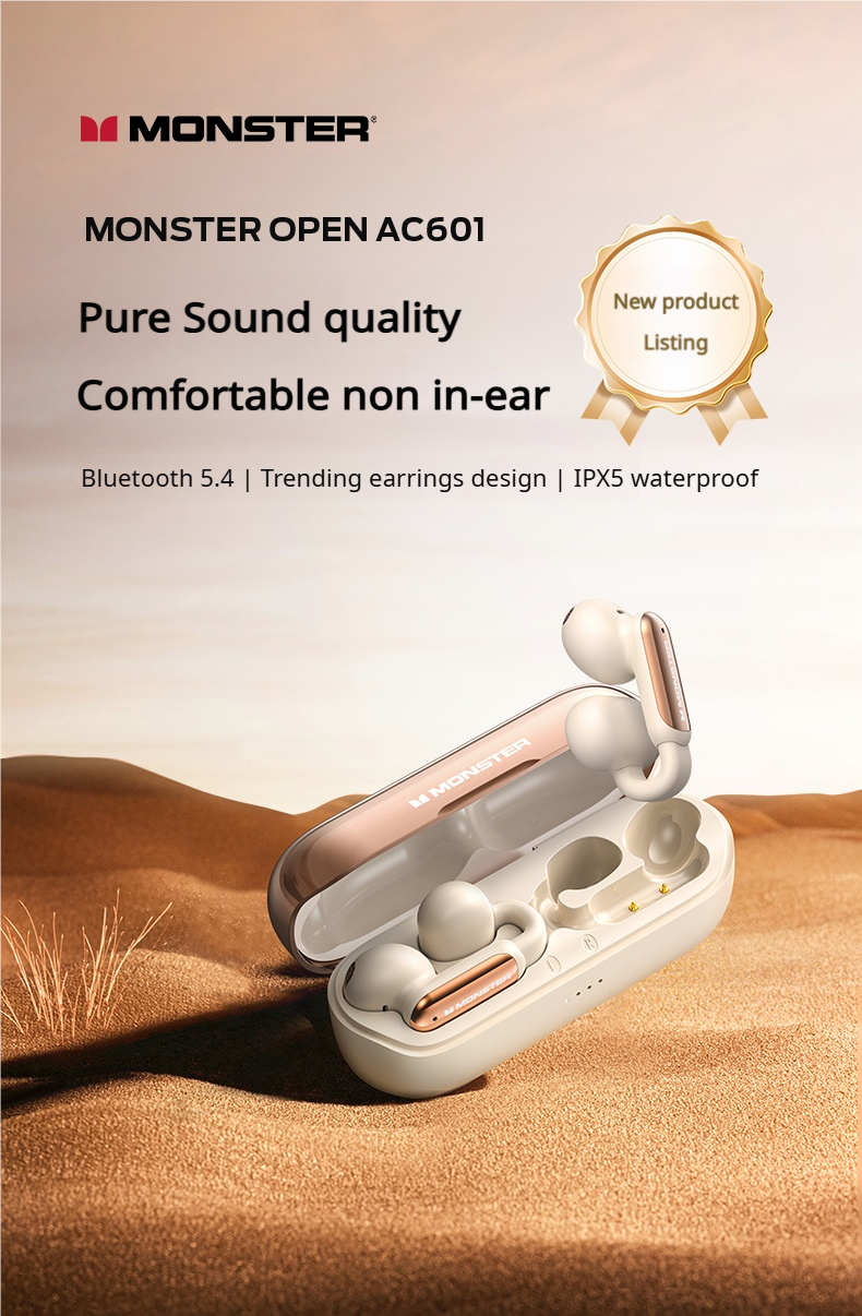 Monster Open Ear AC601 Noise-Cancelling Bluetooth Earphone Sport ...