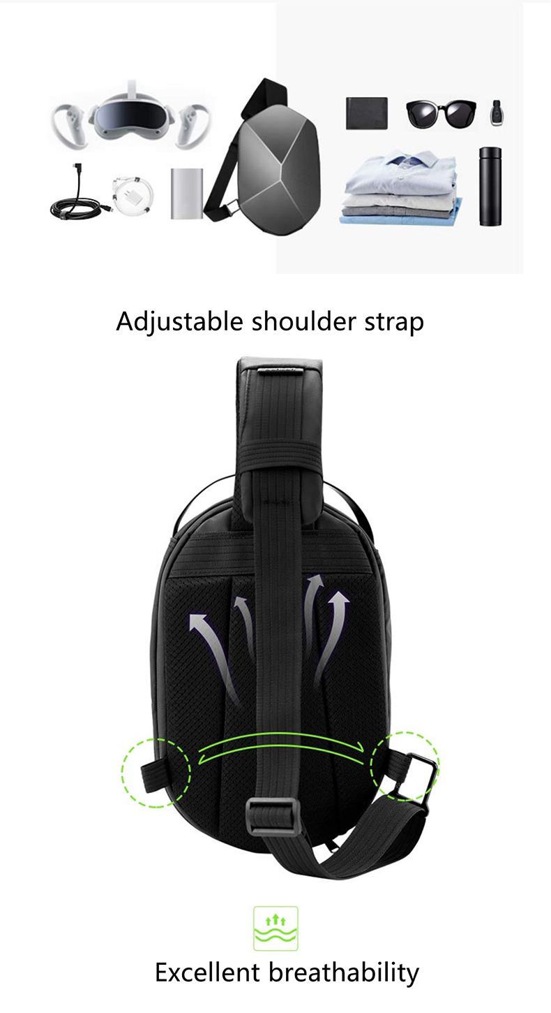 Expandable Shoulder Bags Capacity Fixed Storage Controllers Head Strap ...