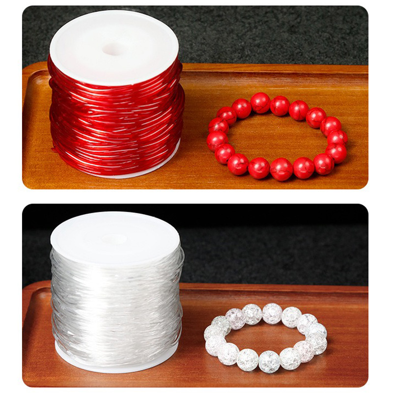 Round Transparent Stretch Elastic Crystal Line Beading Cord Thread ...