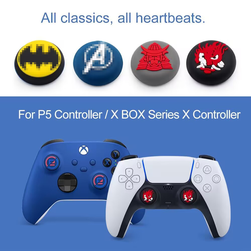 Thumb Stick Grip Caps 2PCS For Sony Playstation5 PS5 PS4 PS3 PS2 XBOX ...