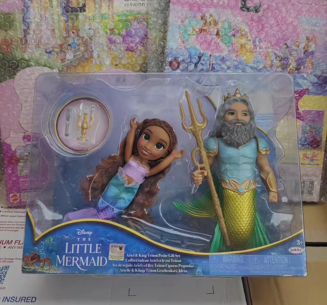 Disney The Little Mermaid Ariel Doll and King Triton Petite Gift Set, 6 ...