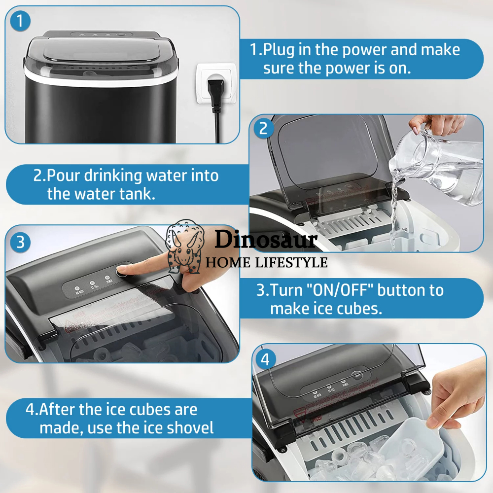 🇸🇬 ReadyStock - Hicon Portable ice maker machine With Self Clean ...