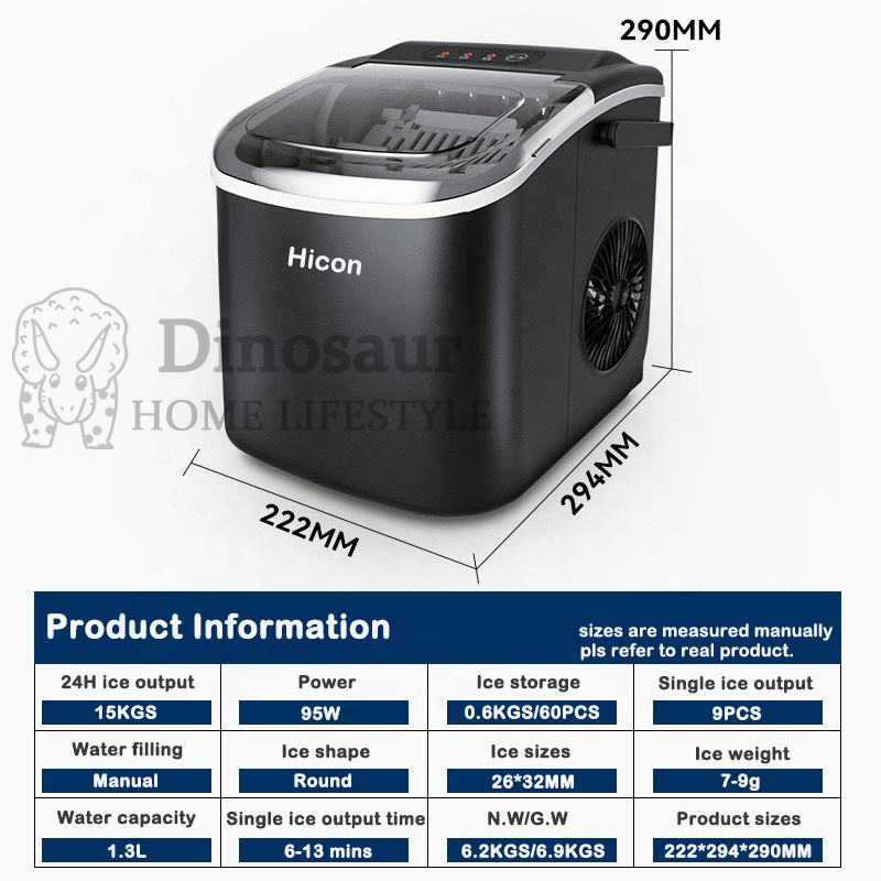🇸🇬 ReadyStock - Hicon Portable ice maker machine With Self Clean ...