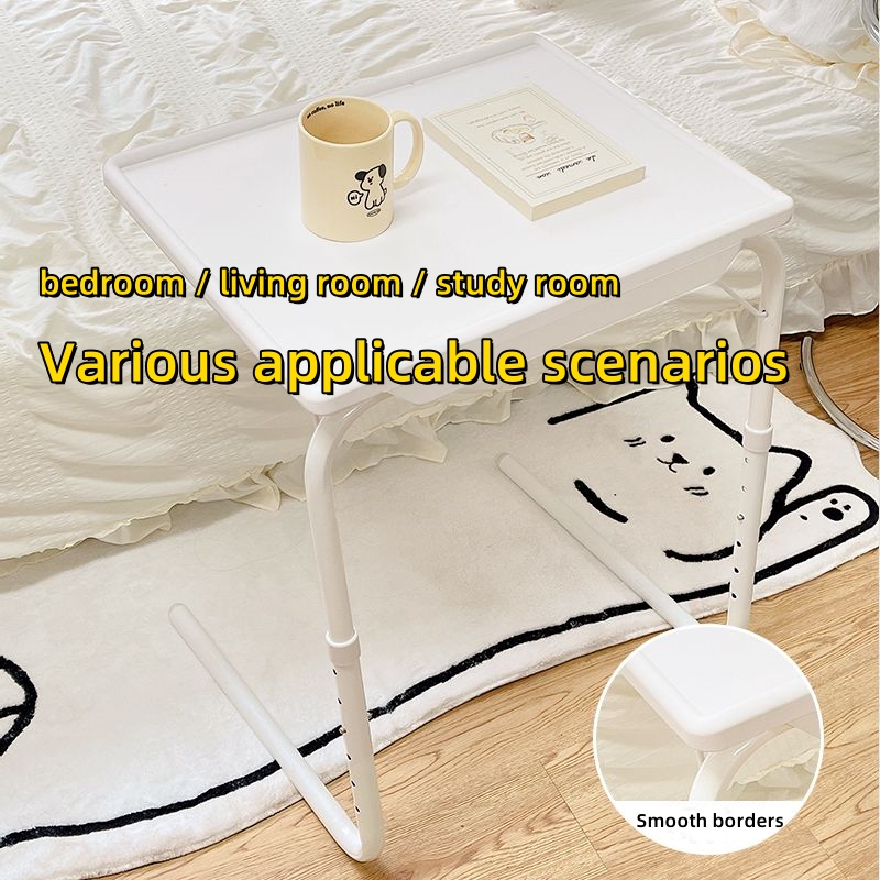 【SG Ready Stock】Height Adjustable Beside Table Folding Computer Desk Home Study Desk Lifting ...