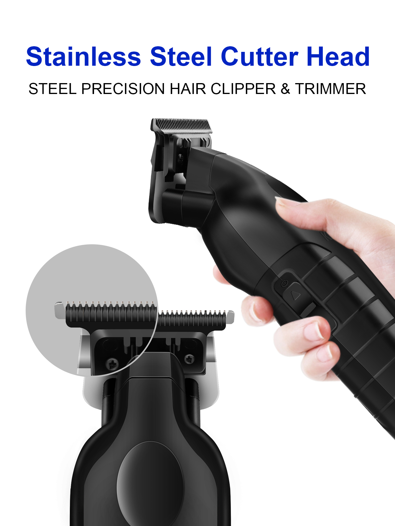 KM-2299 Electric Clipper Electric Clipper USB Oil Head Carving Push ...