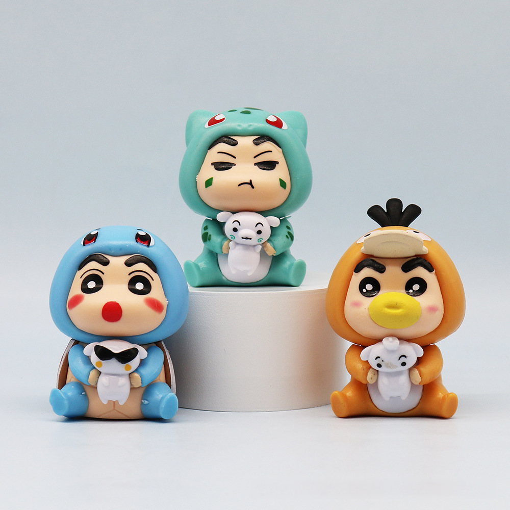 6Pcs/Set Anime Crayon Shin-chan Nohara Shinnosuke Cosplay Pikachu ...