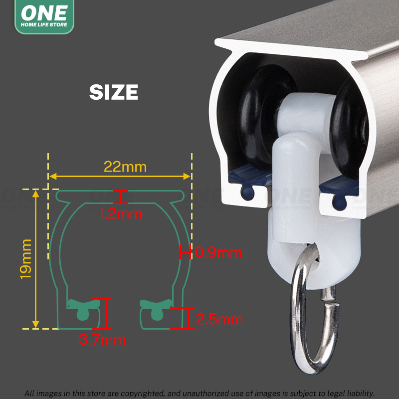 Curtain track straight track slide rail with accessories curtain rod ...