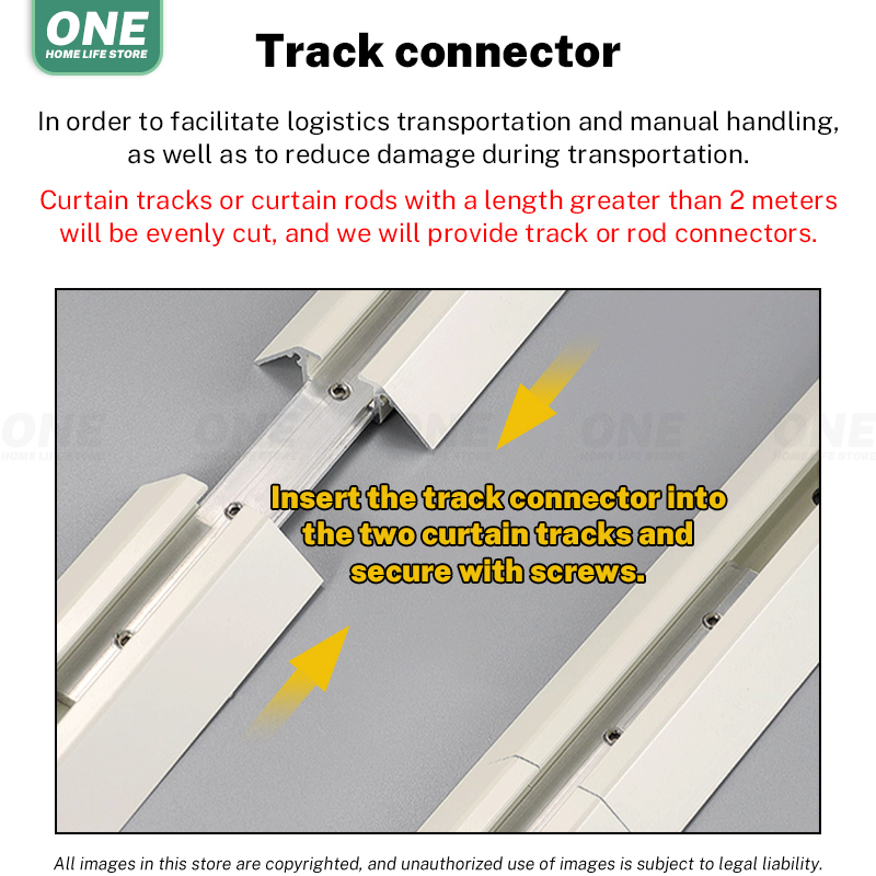 Mute curtain track slide rail V-thin track No need drill top mounted ...