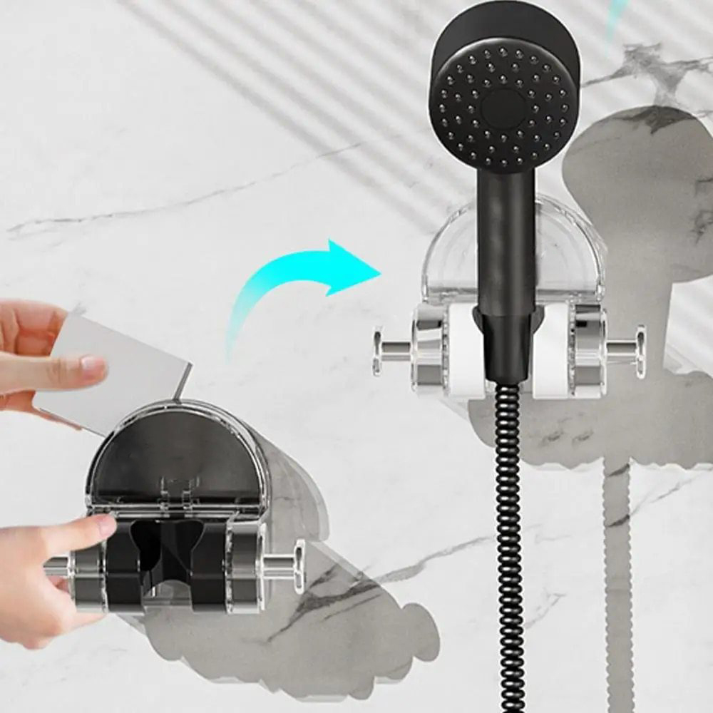 Suction Shower Head Holder Adjustable Shower Bracket Wall Mount No ...