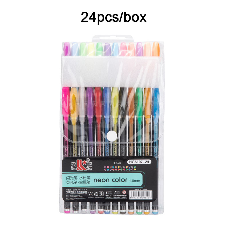 Mini 12 color 24 color glitter pen candy color marker pen set ...