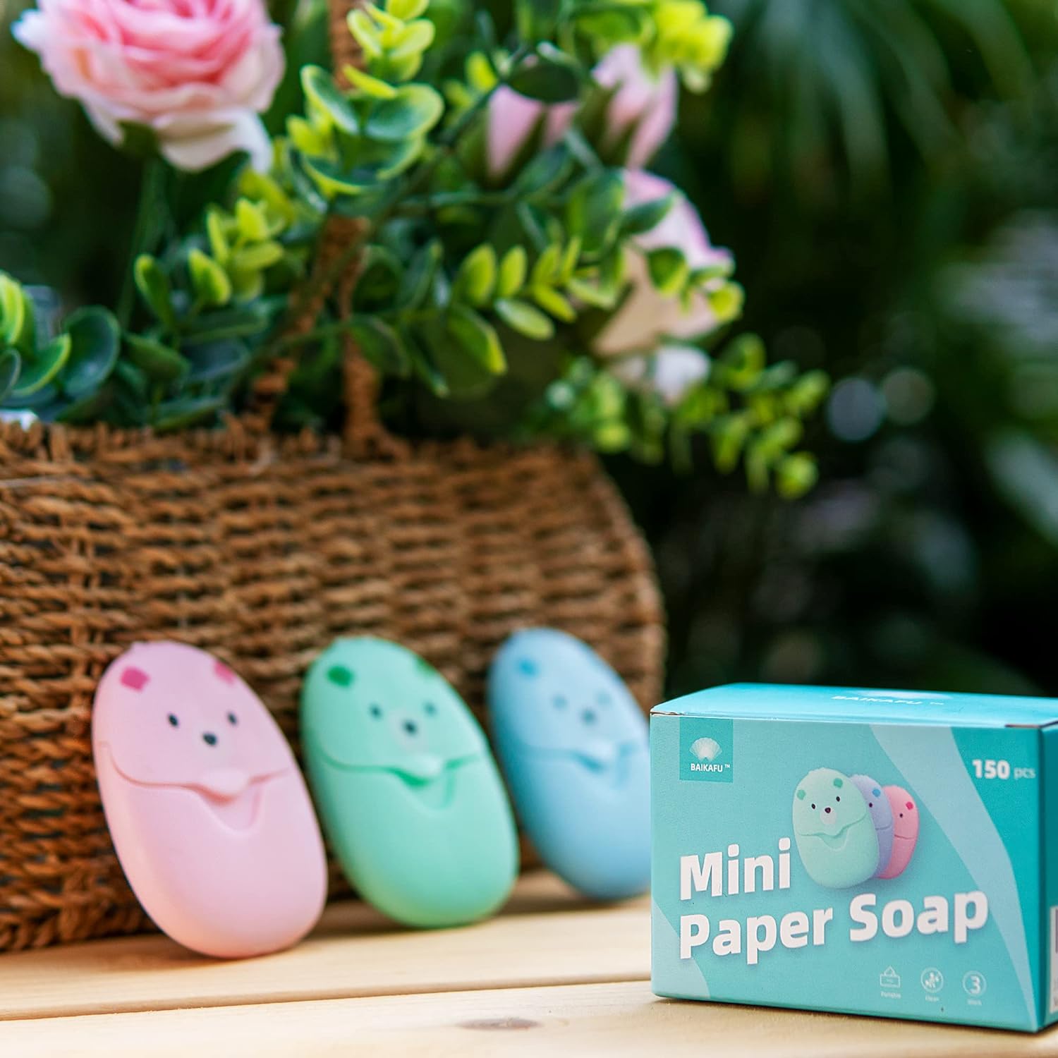 50 Pieces a Pack Travel Soap Sheet Portable Hand Soap Sheet Mini Soap ...