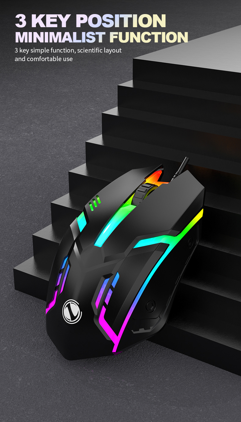 S1 USB Luminous Gaming Mouse with Wire for Computer Laptop Gaming ...