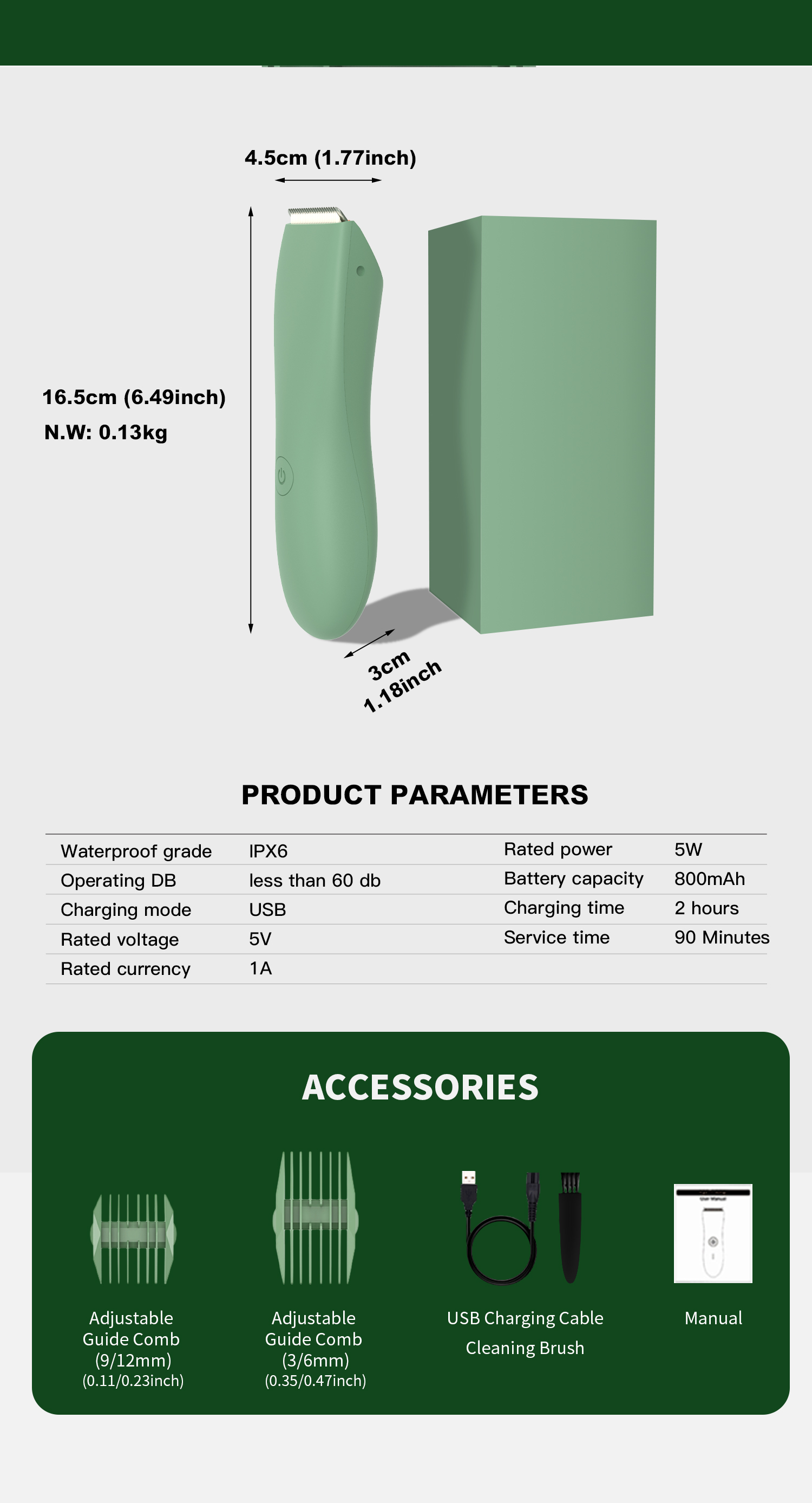 Professional Body Hair Trimmer, Groin Manscape Trimmer For Men ...