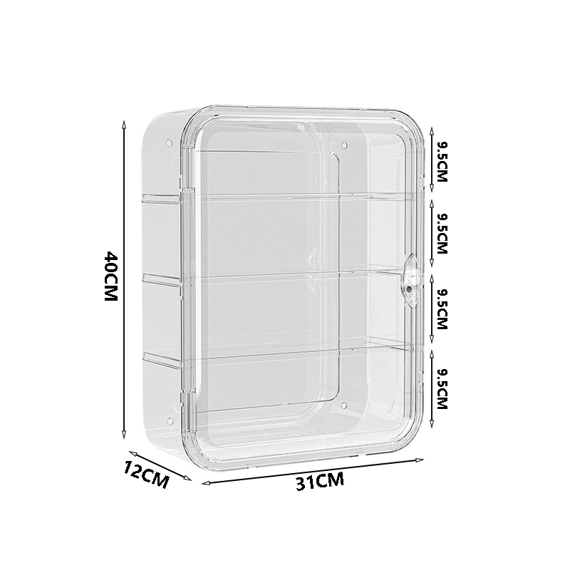 YIXIN 【Promotion】Acrylic Display Box Wall Mounted Popmart Storage Box ...