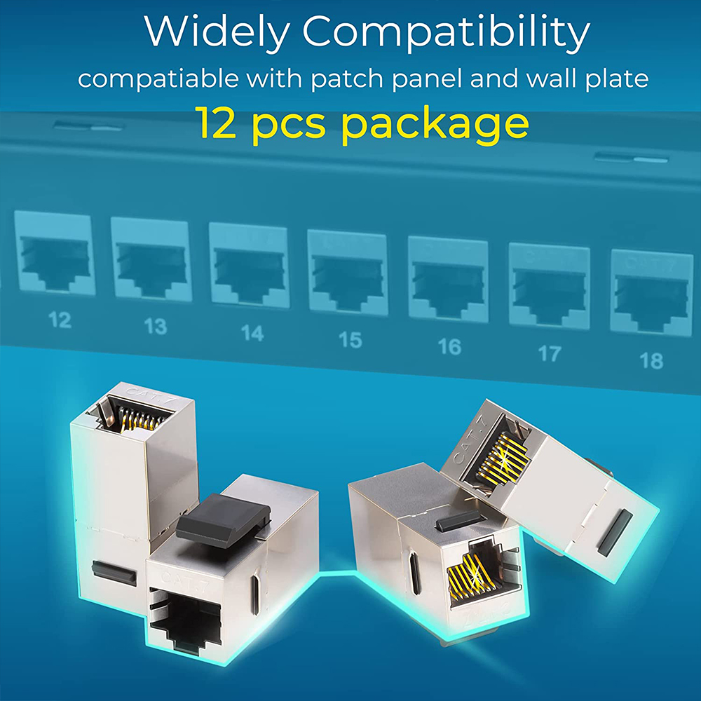 HOOLNX RJ45 Coupler Keystone Jack Cat7 10G Support, Cat7 Female ...