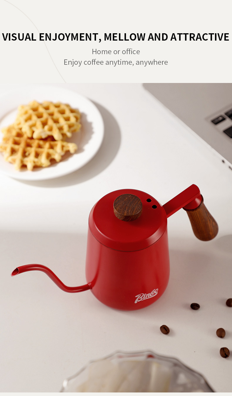 BINCOO Hand-pour Coffee Pot Stainless Steel Household Hand-pour Drip ...