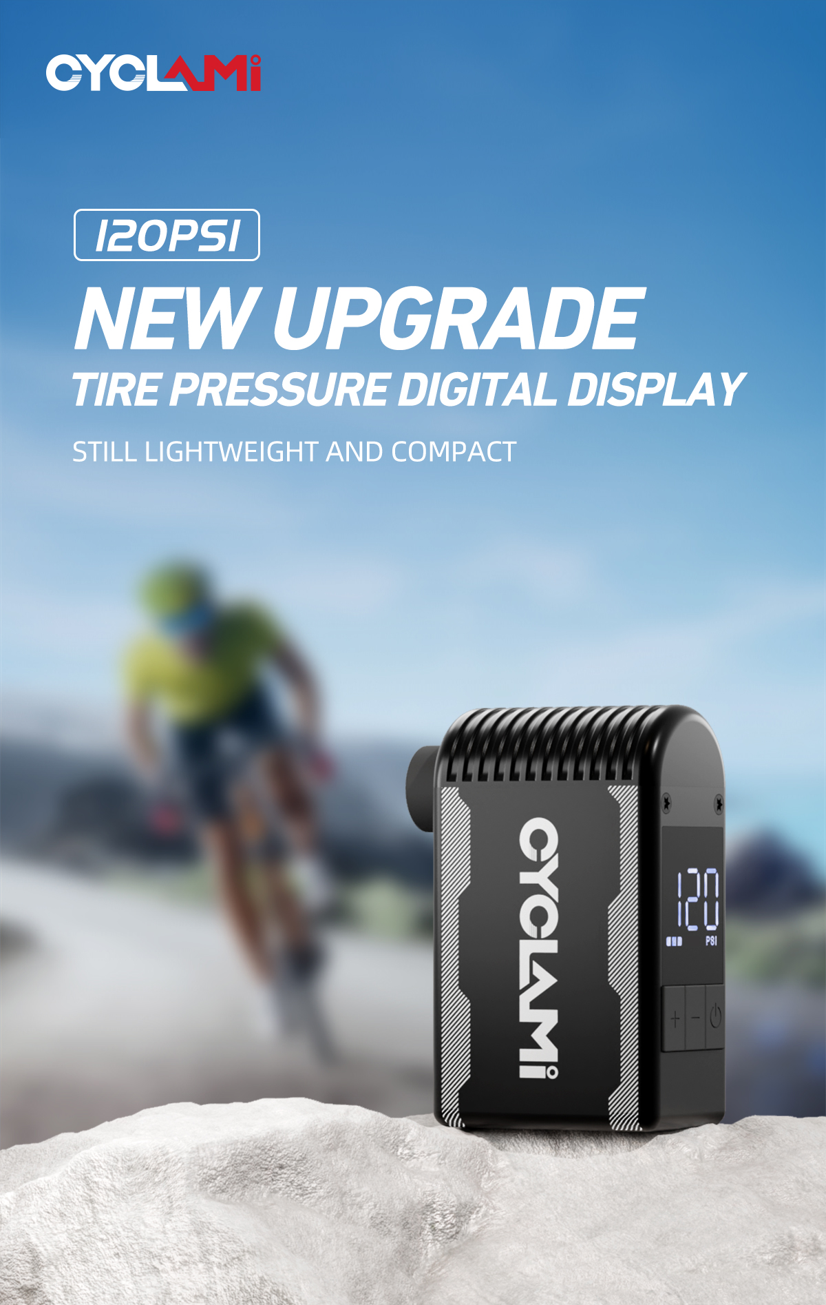CYCLAMI A2S MTB Road Tire 120 PSI Portable Pocket Bike Electric Air ...